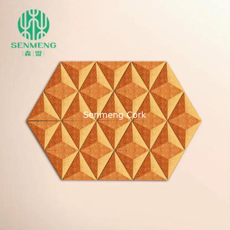 patterned cork wall tiles