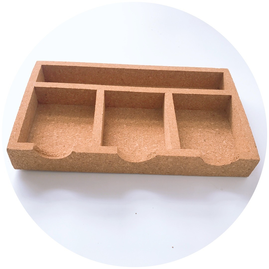 Natural Cork Desk Tray Cork Desk Organizer Home Office Storage